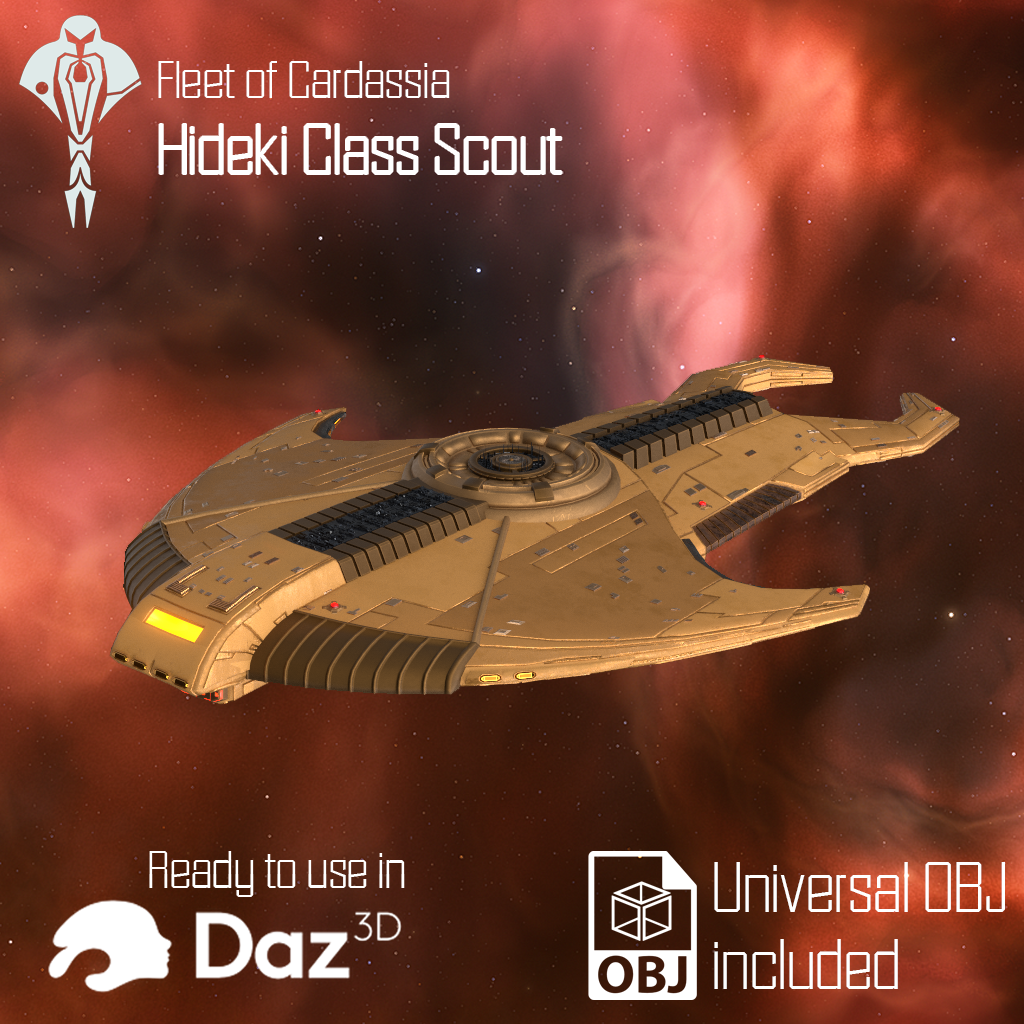 [Download] Cardassian Hideki Class (OBJ + DAZ3D) by Ryselle-Chan on ...