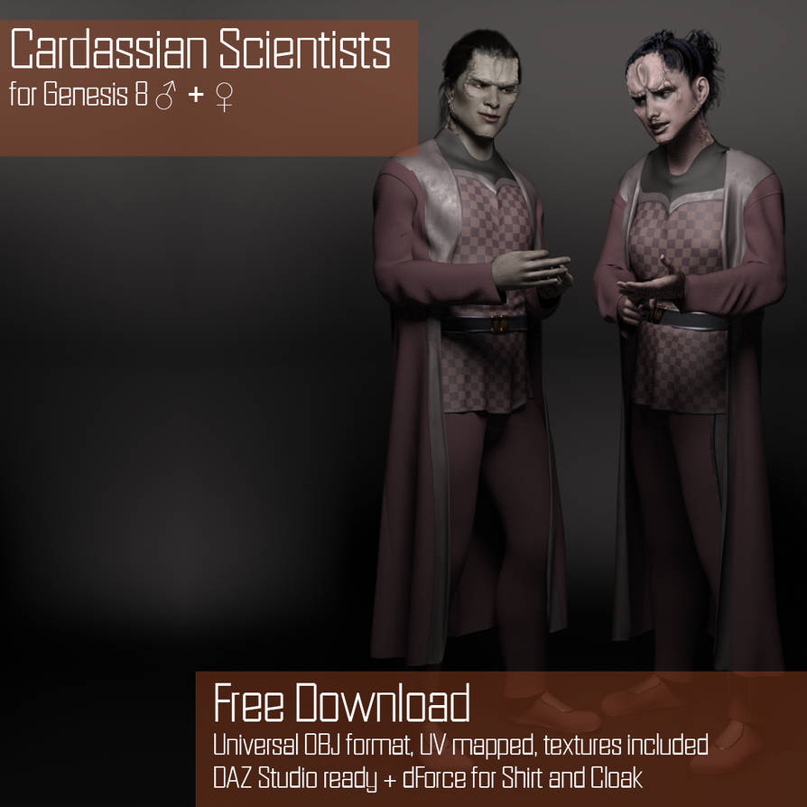 [Free Download] Cardassian Scientists for G8M/G8F by Ryselle-Chan on ...
