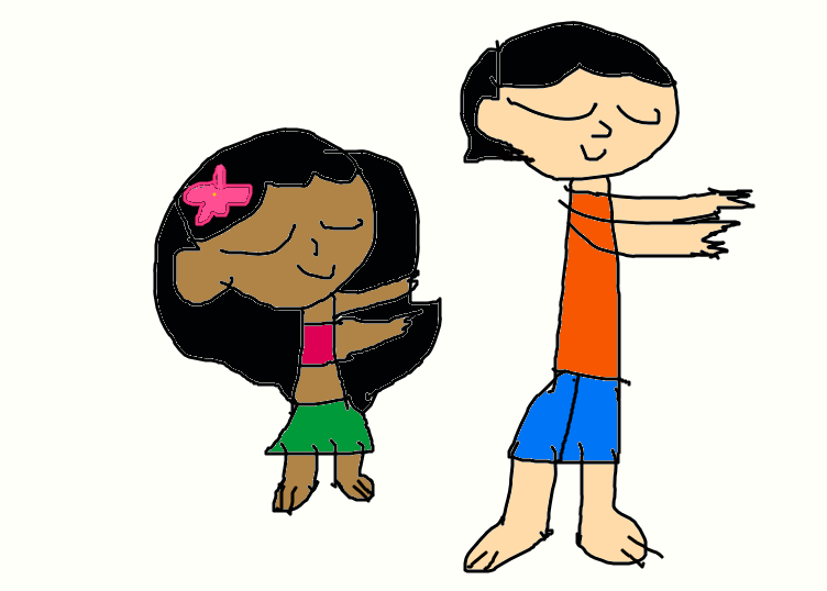 Lilo and Ash hula dancing by Cutiepasta2 on DeviantArt