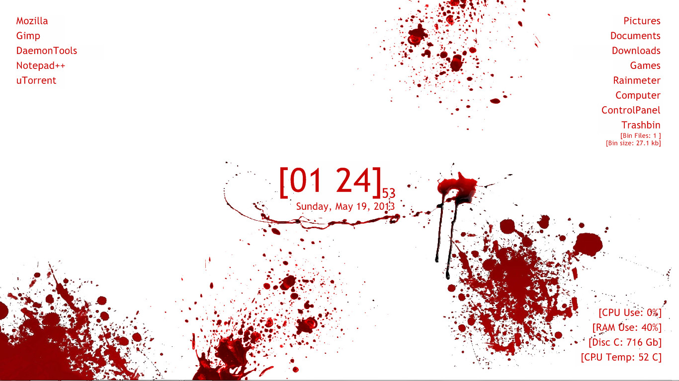 Rainmeter: Simply Blood by ColdDamage on DeviantArt