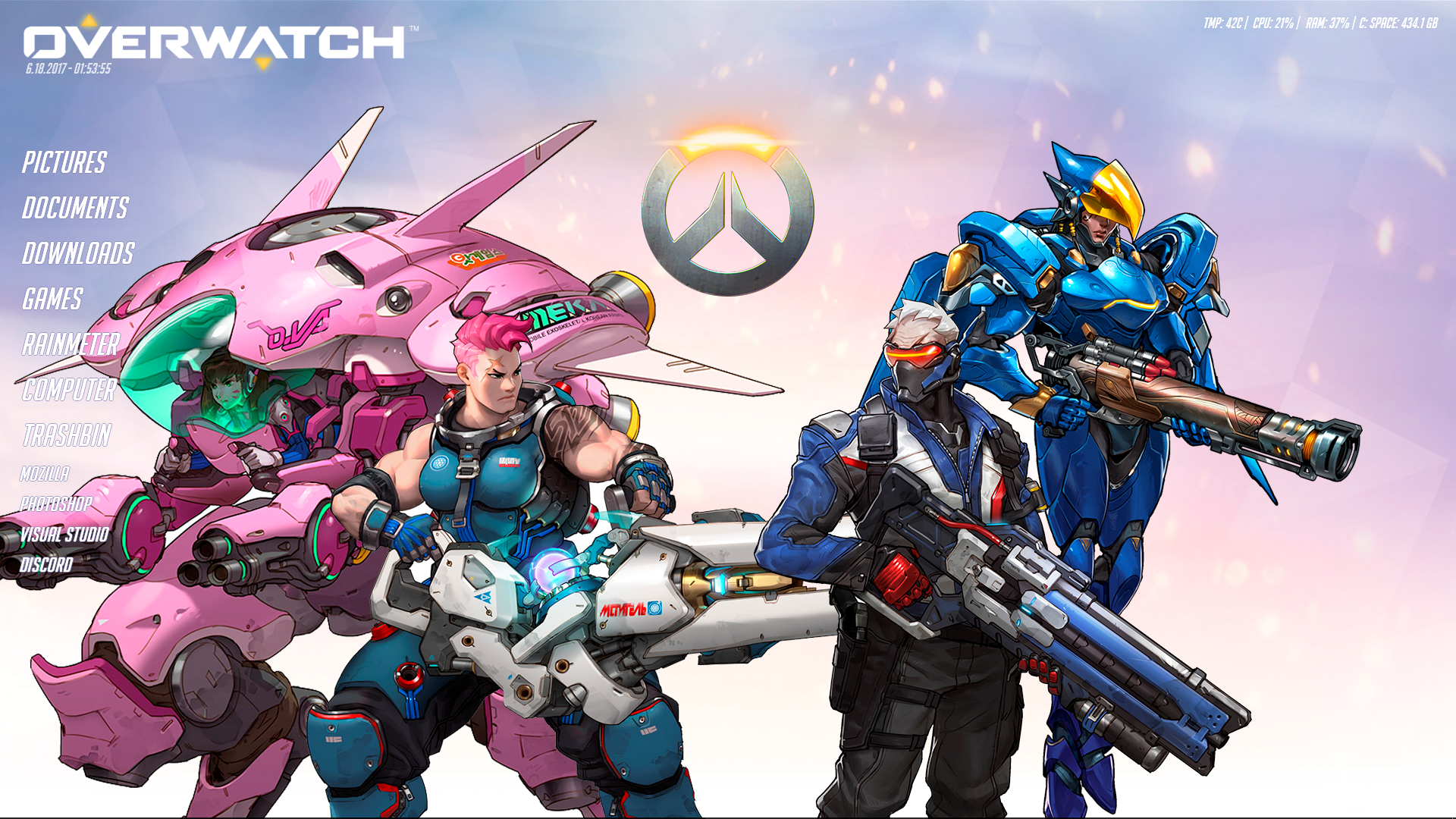 Overwatch rainmeter skin by ColdDamage on DeviantArt