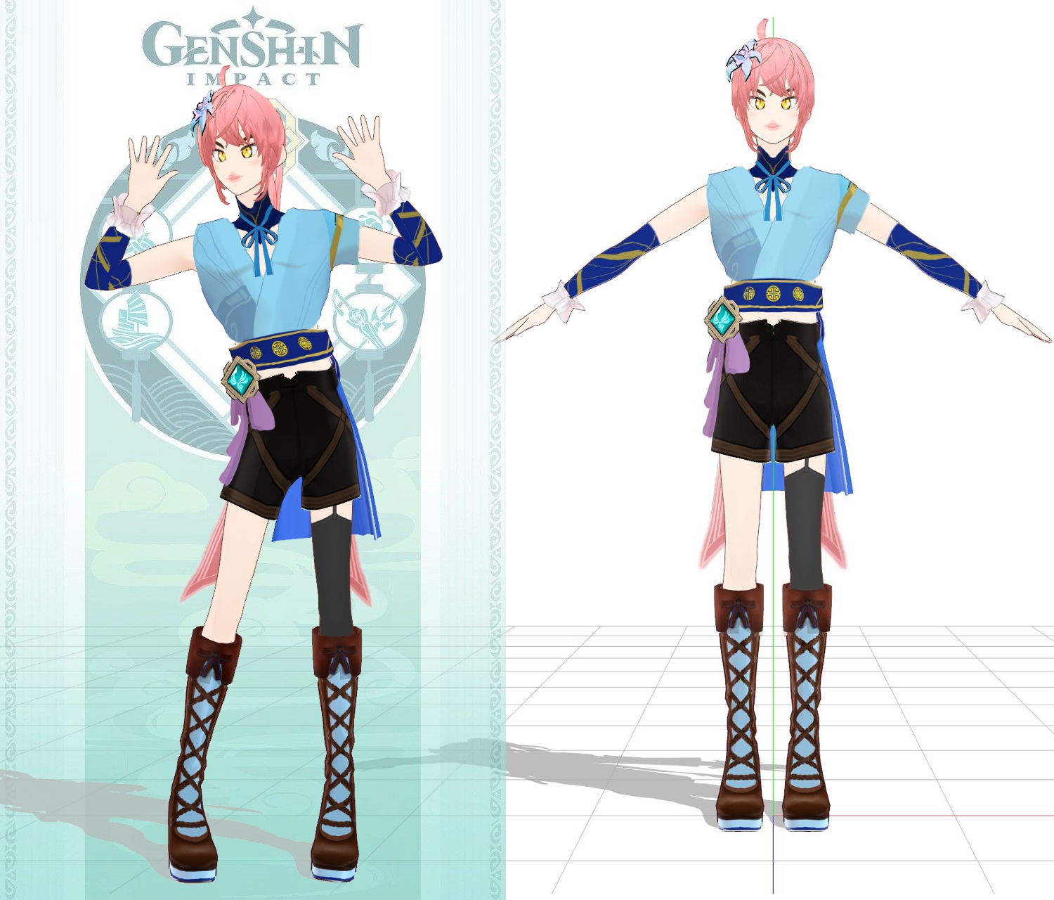 Jin BTS genshin oc by thornytotem on DeviantArt
