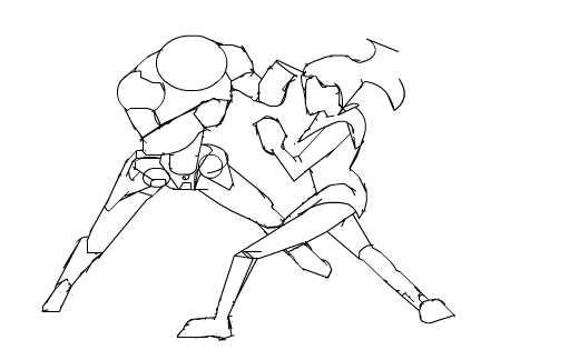 Robot Vs. Girl by just10art on DeviantArt
