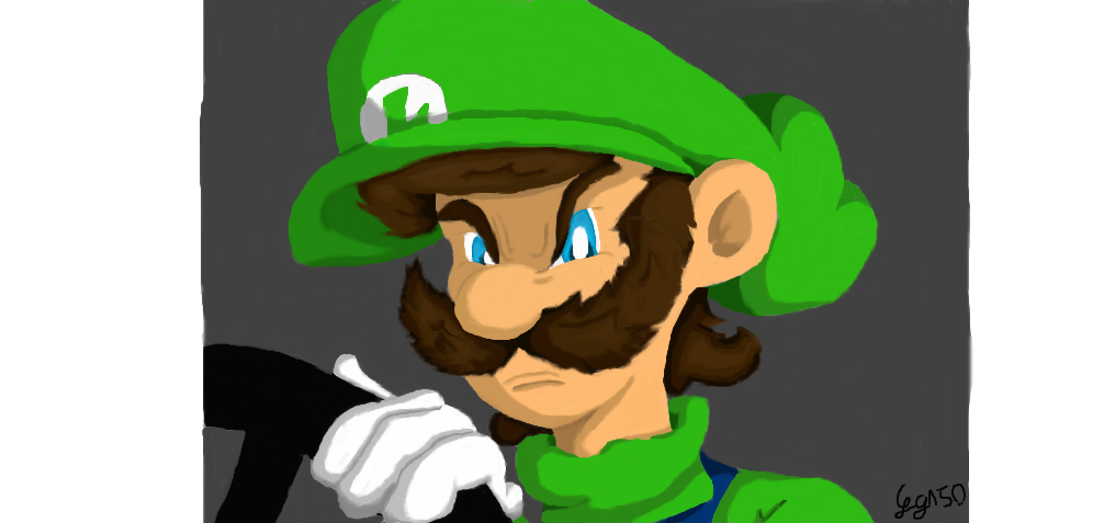 Luigi death stare by GameGirl150 on DeviantArt