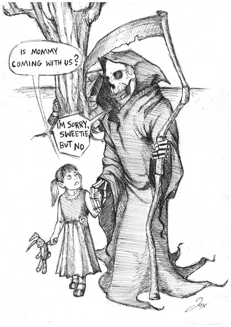 Little girl and Death by TysKaS on DeviantArt
