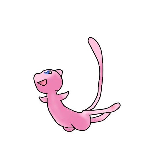 Mew GIF Colored with Line art by Rainbow-Yami on DeviantArt