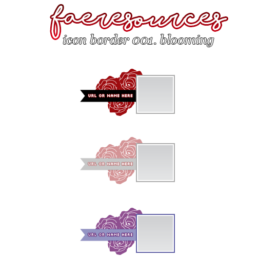 ICON BORDER 001. BLOOMING by faeresources by faegfx on DeviantArt