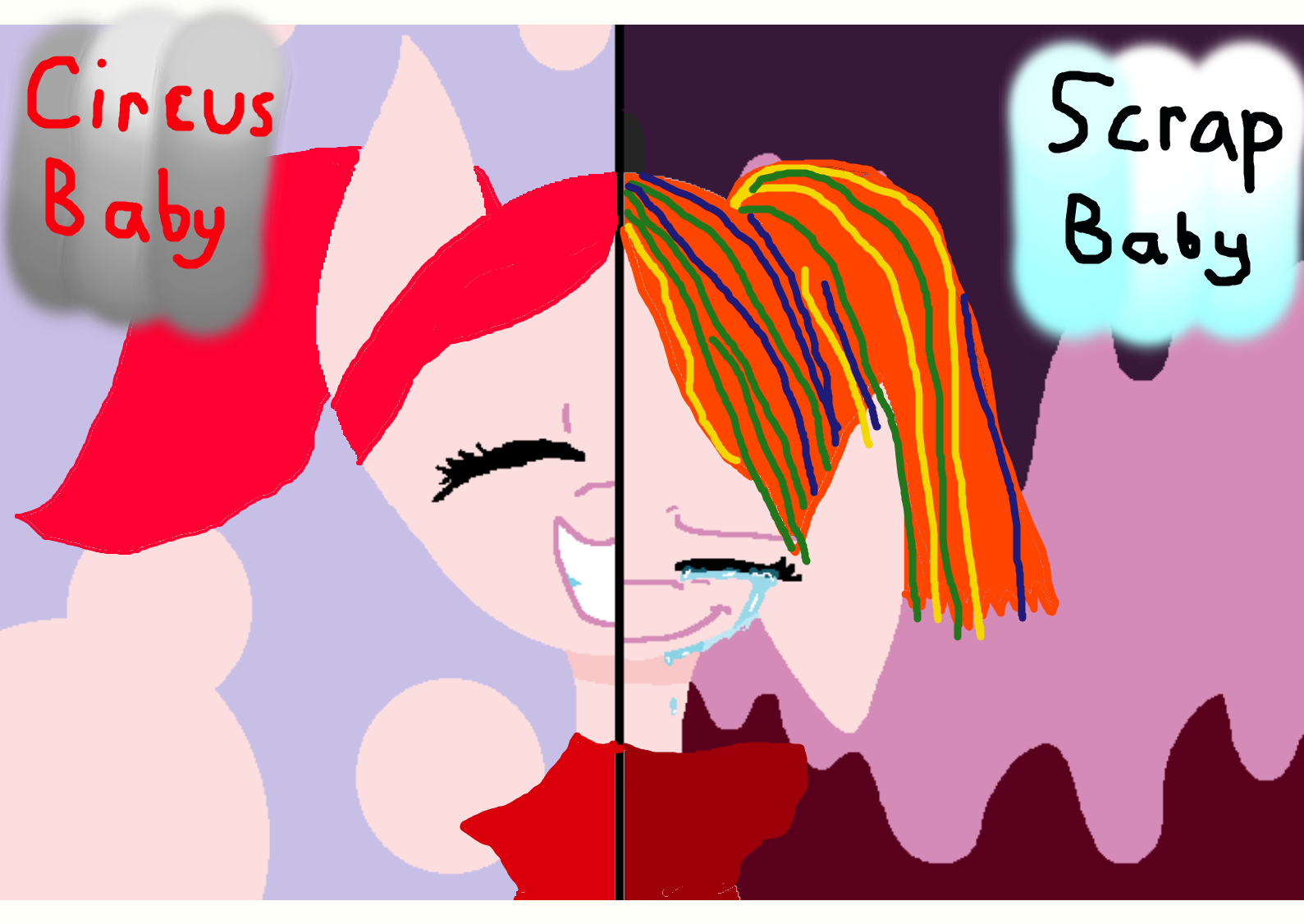 Circus Baby and Scrap Baby MLP version by AllInADaysArtWork on DeviantArt