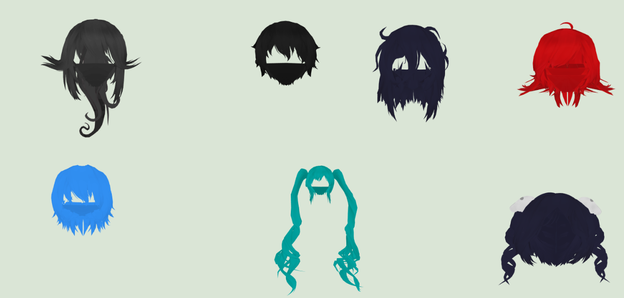 Yandere Simulator Tda Hair Pack By Ni Chyp On Deviantart 