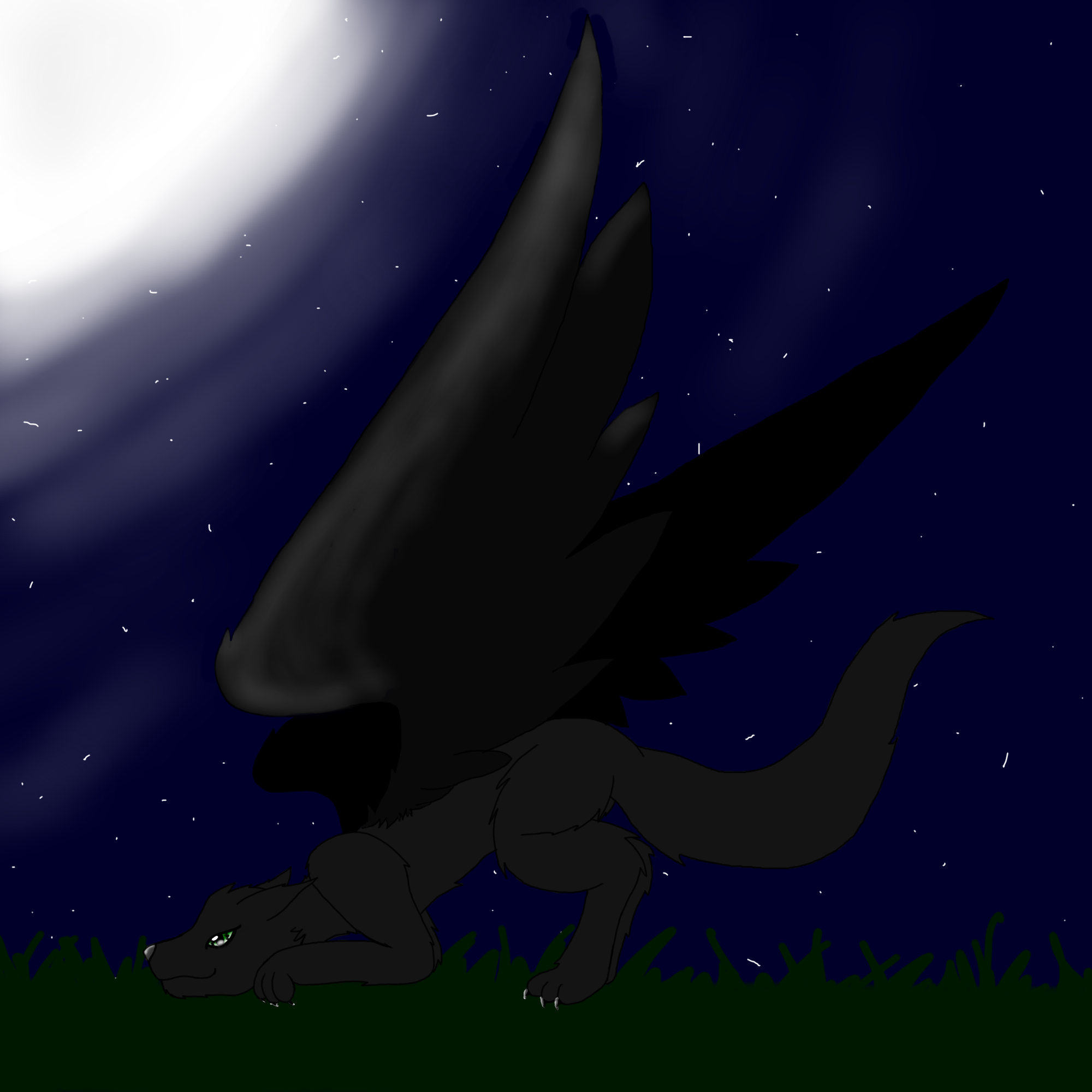 Flying Crouch Wolf by Adwind on DeviantArt