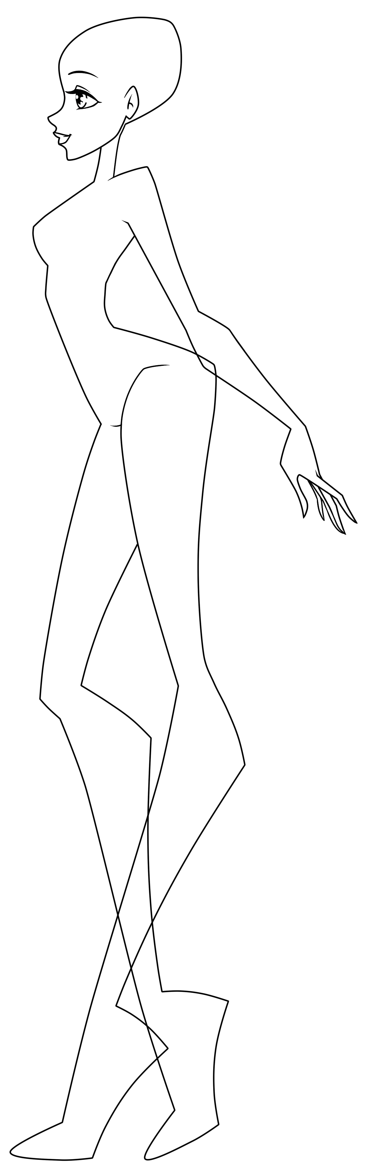 Character Design Base 2 - Profile by AmerylizResources on DeviantArt