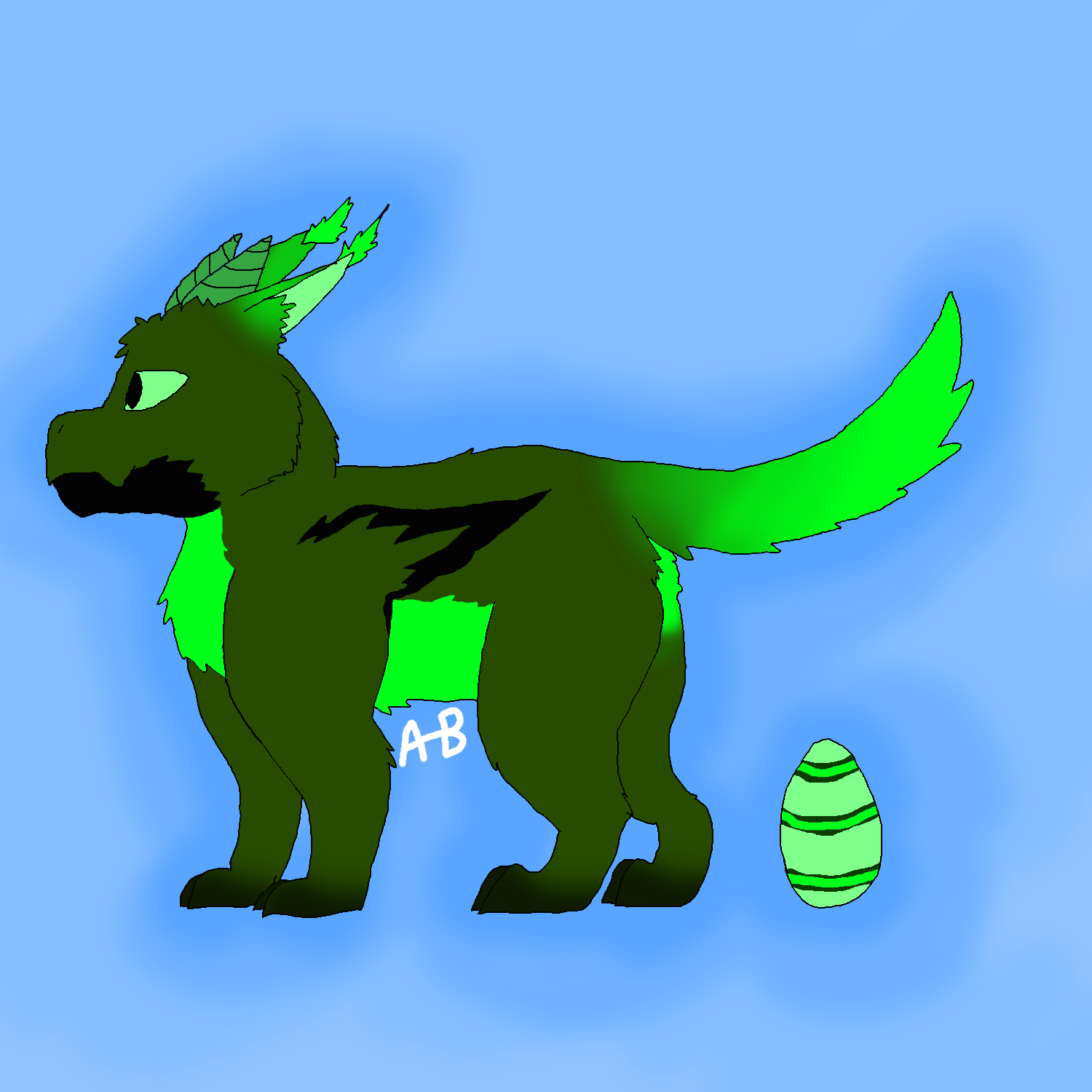 Fuzzgon - Avrae (hatchling, almost an adolescent) by anahbois on DeviantArt