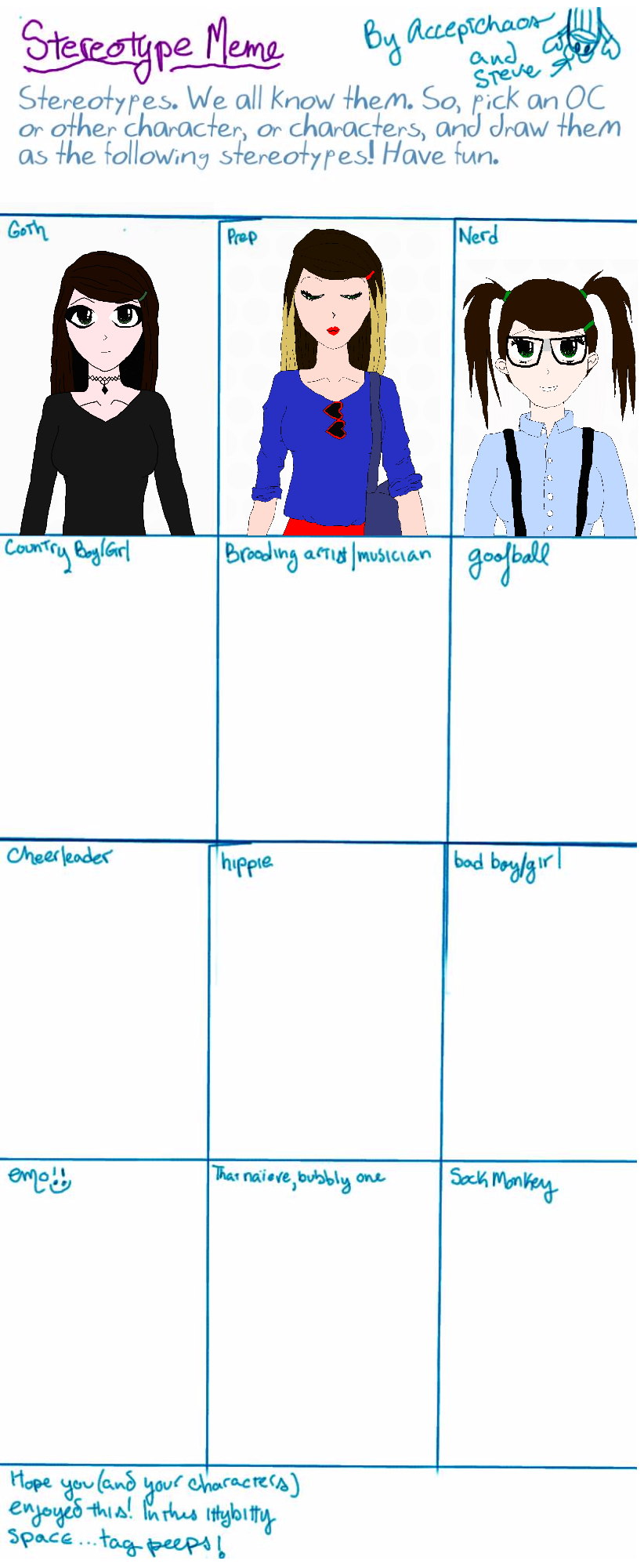 Stereotypes Meme - WIP by anahbois on DeviantArt