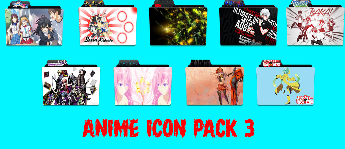 Masterpax1's Anime Folder icons(July 2016) by masterpax1 on DeviantArt