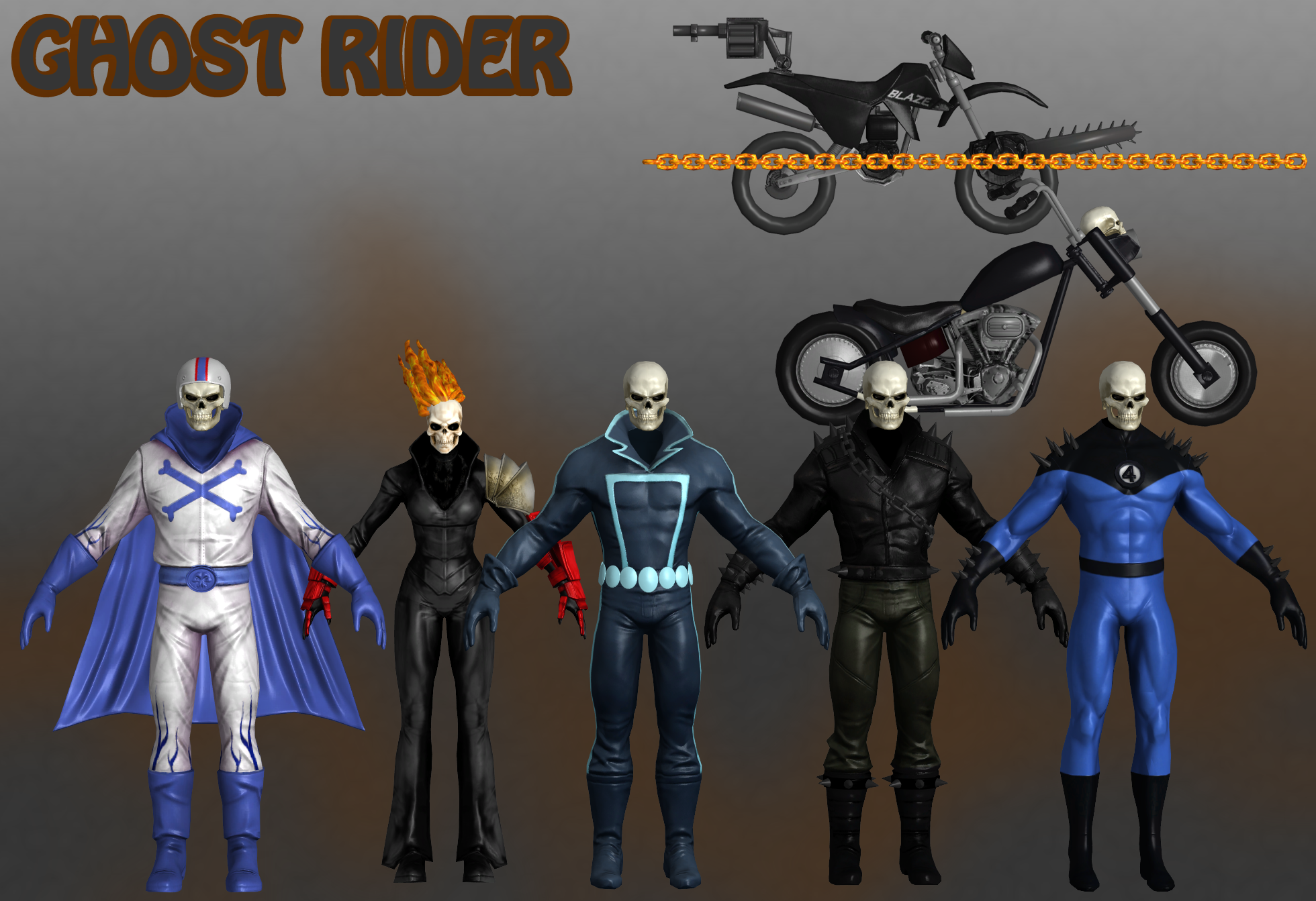 Ghost Rider Marvel Heroes XNALara by Xelandis on DeviantArt