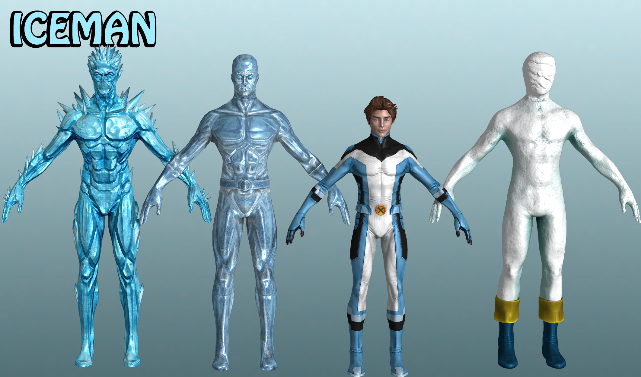 Iceman Marvel Heroes XNALara by Xelandis on DeviantArt
