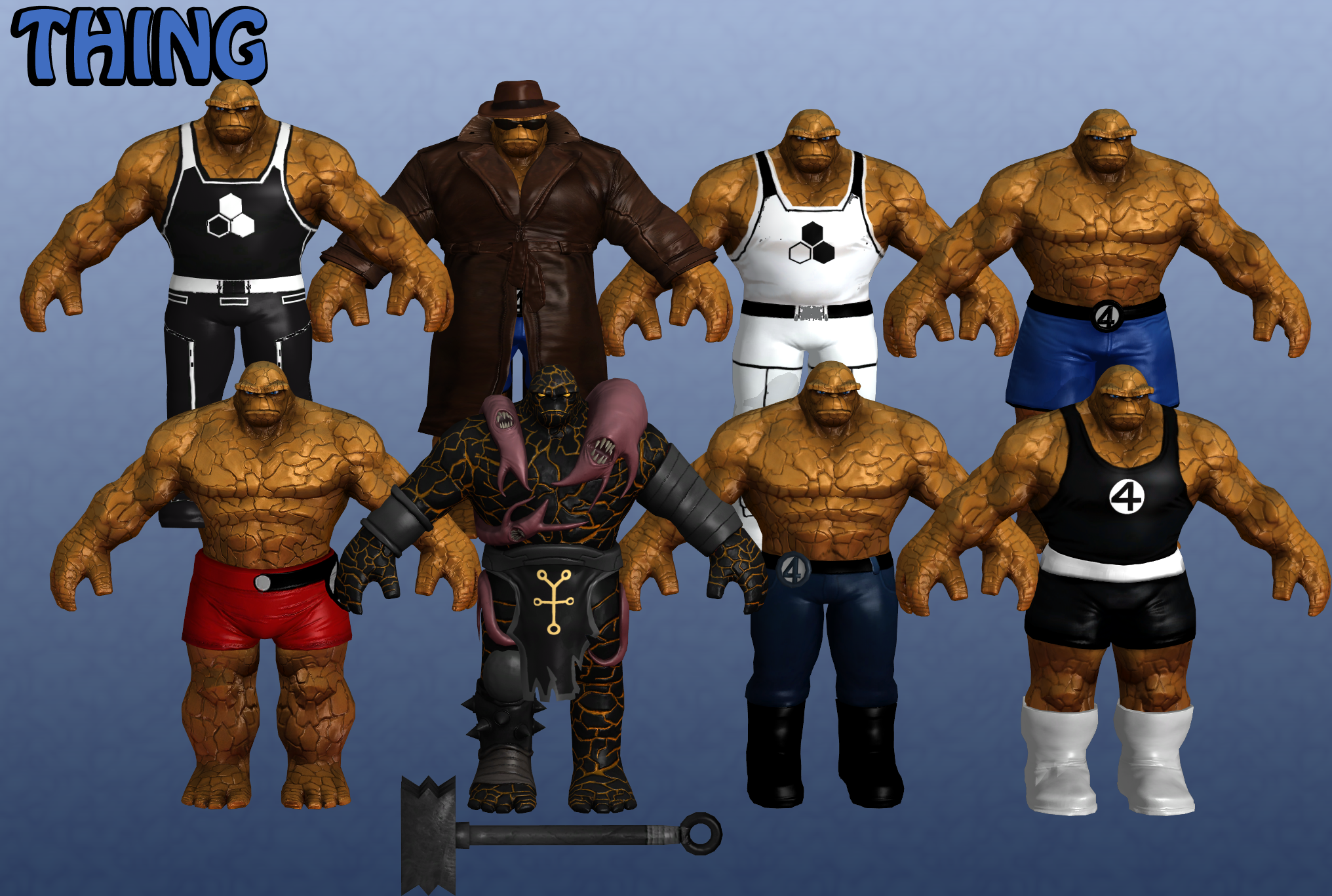 The Thing Marvel Heroes XNALara by Xelandis on DeviantArt