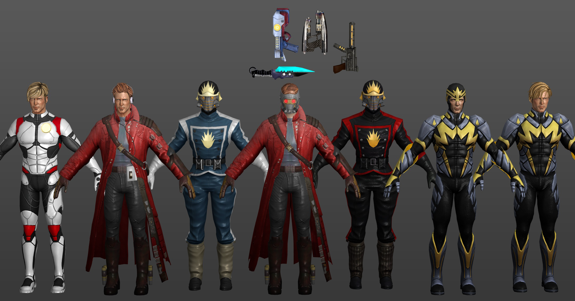 Starlord Pack Marvel Heroes XNALara by Xelandis on DeviantArt