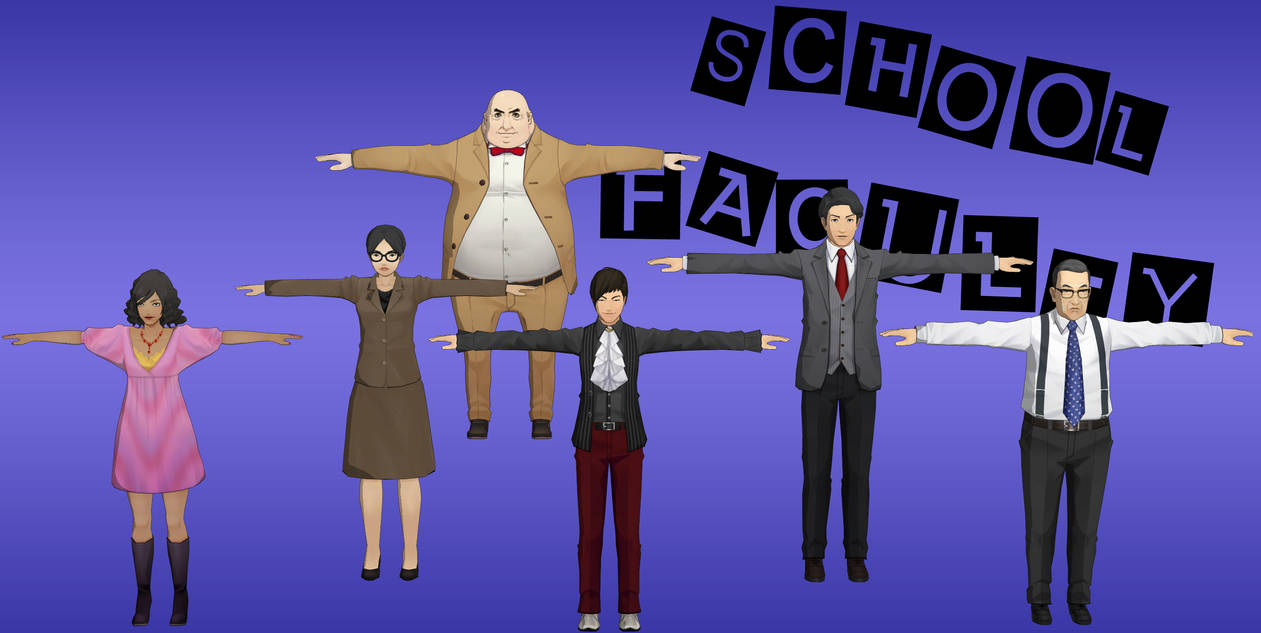 Persona 5: School Faculty Pack XNALara by Xelandis on DeviantArt