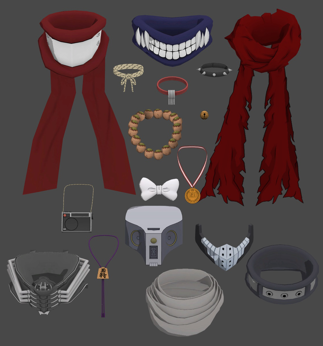 MHA - Neck Accessories XPS by Xelandis on DeviantArt