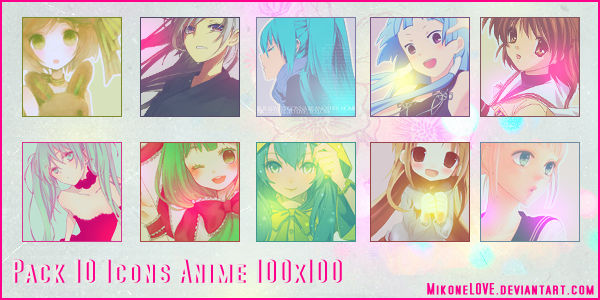 Pack Icons Anime by MikoneLOVE on DeviantArt