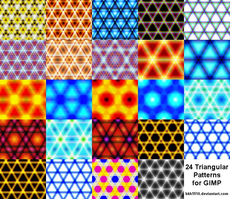 24 Triangle Patterns for GIMP by bkh1914 on DeviantArt