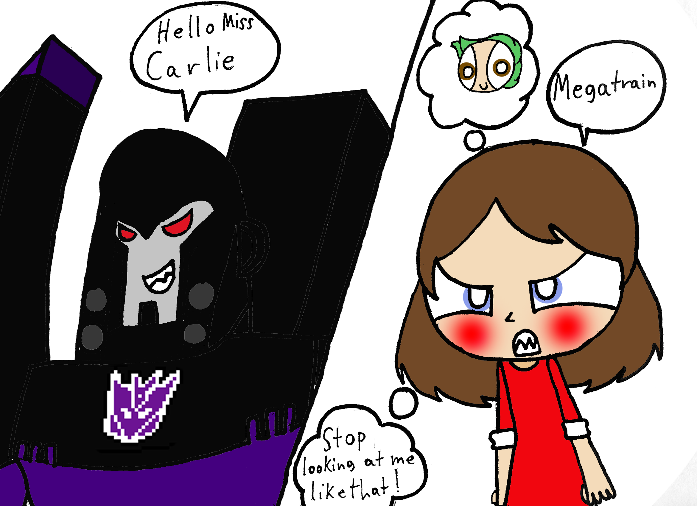 Carlie and Megatrain by burntuakrisp on DeviantArt