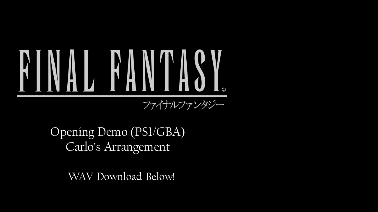 FF1 (PS1/GBA) - Opening Demo (Carlo's Arrangement) by ...