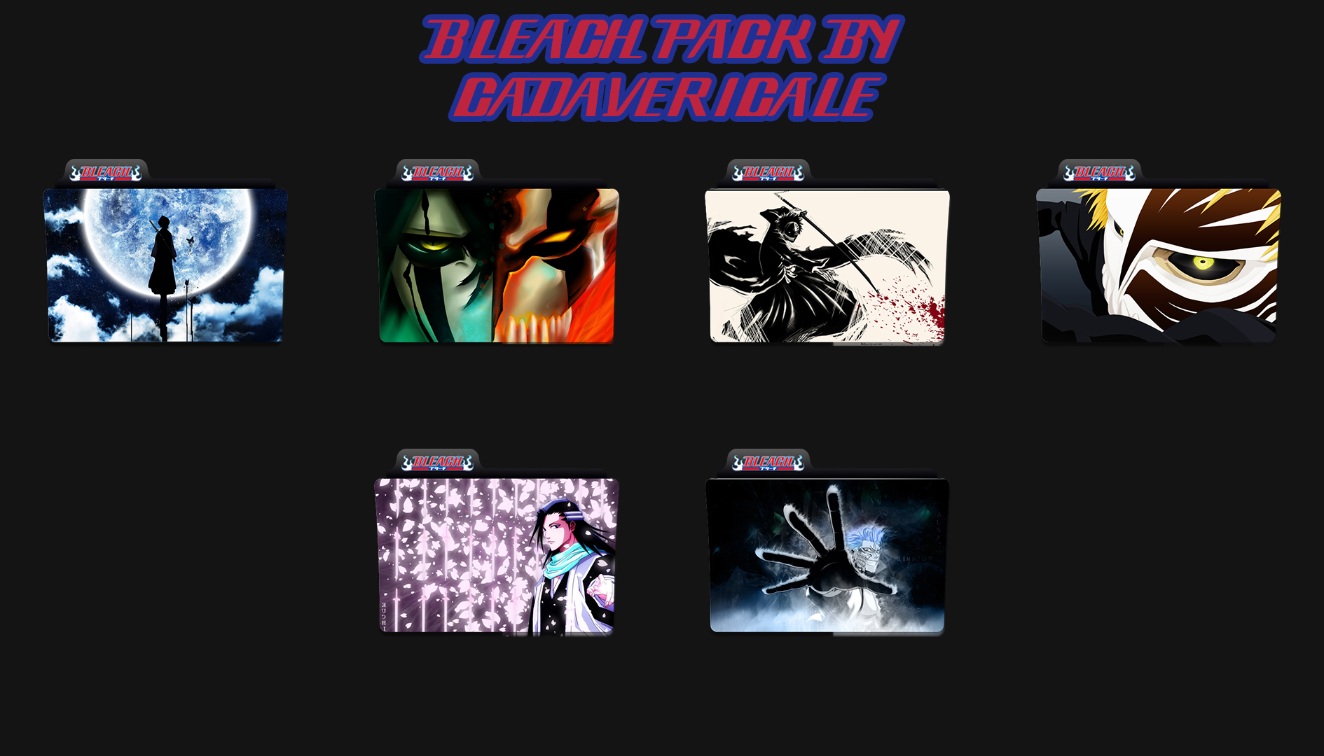 Bleach folder icons pack by Cadavericale on DeviantArt