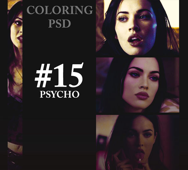 PSD Coloring 15 | Psycho by Aedelinea on DeviantArt