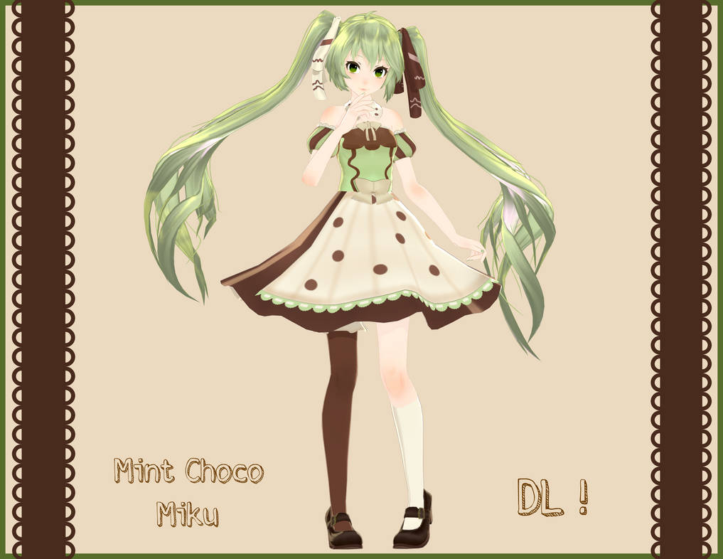 Tda Mint Chocolate Miku DL : . by Sushi-Kittie on DeviantArt
