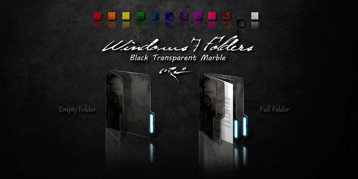 Black Windows 7 Folders by Drawder on DeviantArt