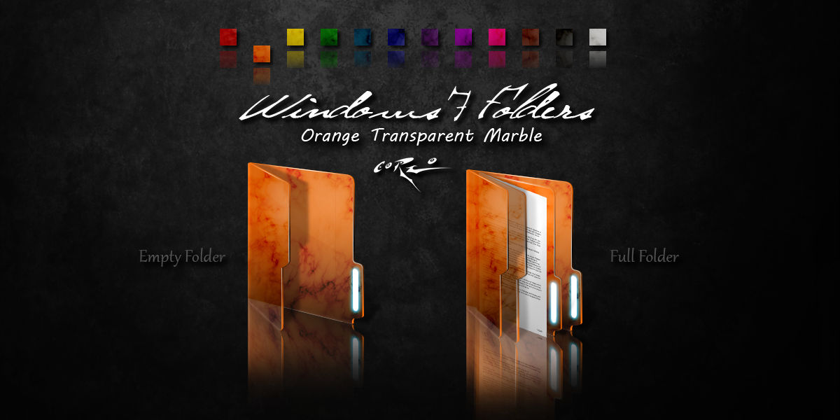 Orange Windows 7 Folders by Drawder on DeviantArt