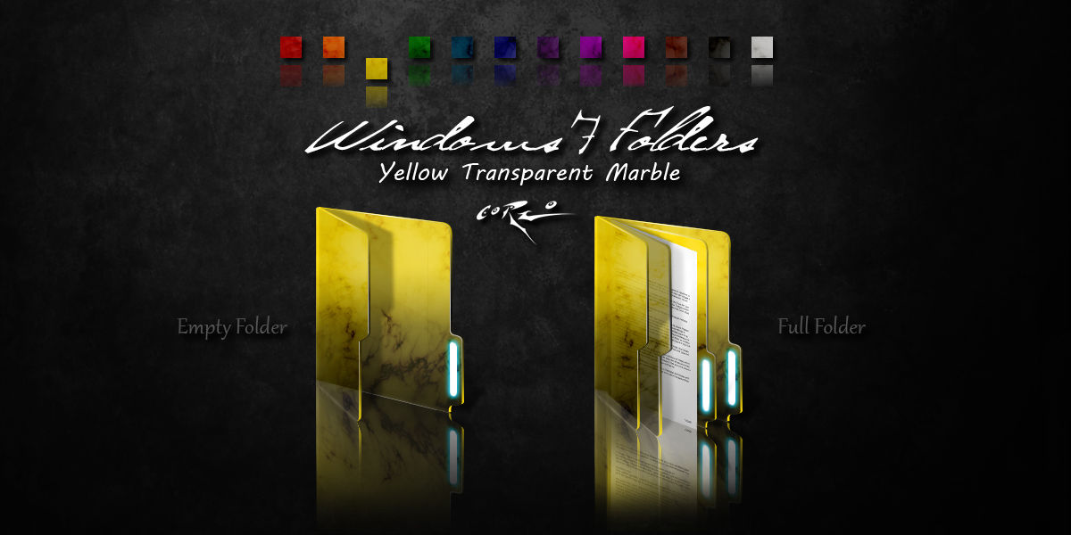 Yellow Windows 7 Folders by Drawder on DeviantArt