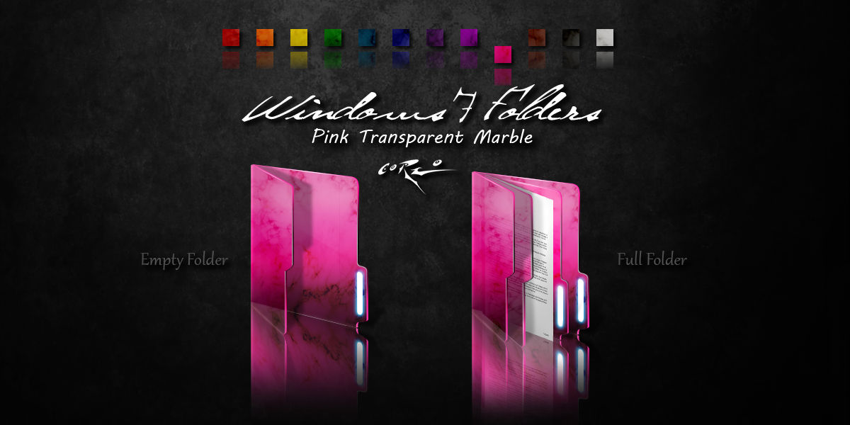 Pink Windows 7 Folders by Drawder on DeviantArt