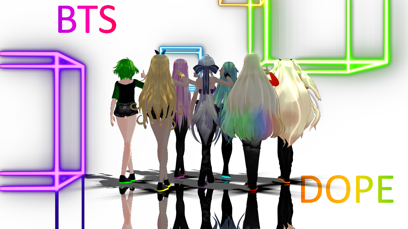 [MMD] DOPE (BTS)-Miku/Haku/Luka/Rin/Gumi/SeeU/Mayu by NekoSelena on ...