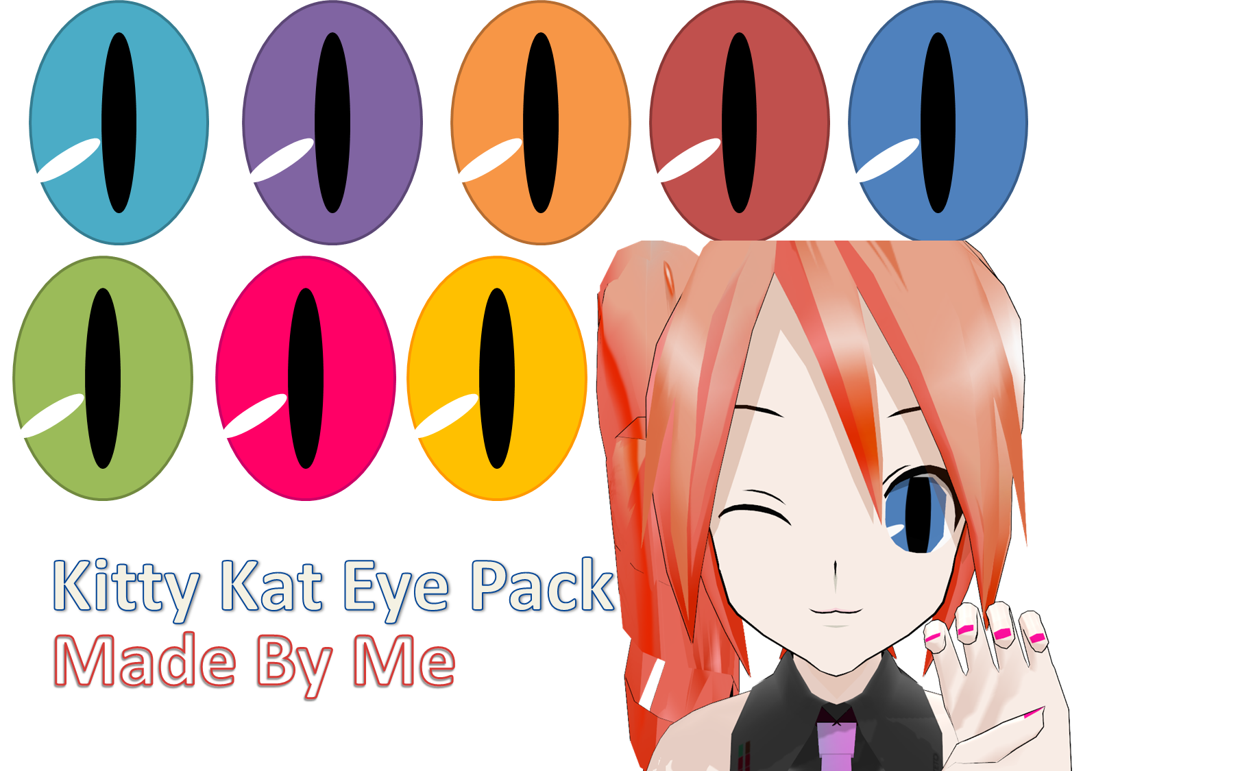 MMD-Kitty Kat Eye Pack+DL by hakufan4eva on DeviantArt