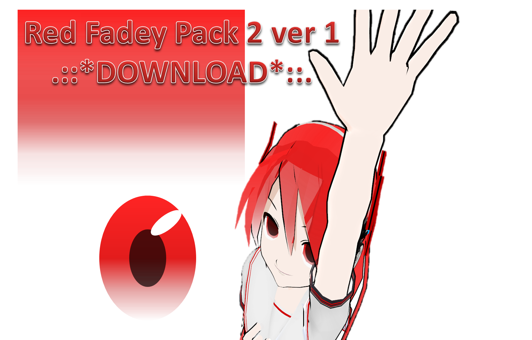MMD- Red fadey hair pack 2 by hakufan4eva on DeviantArt