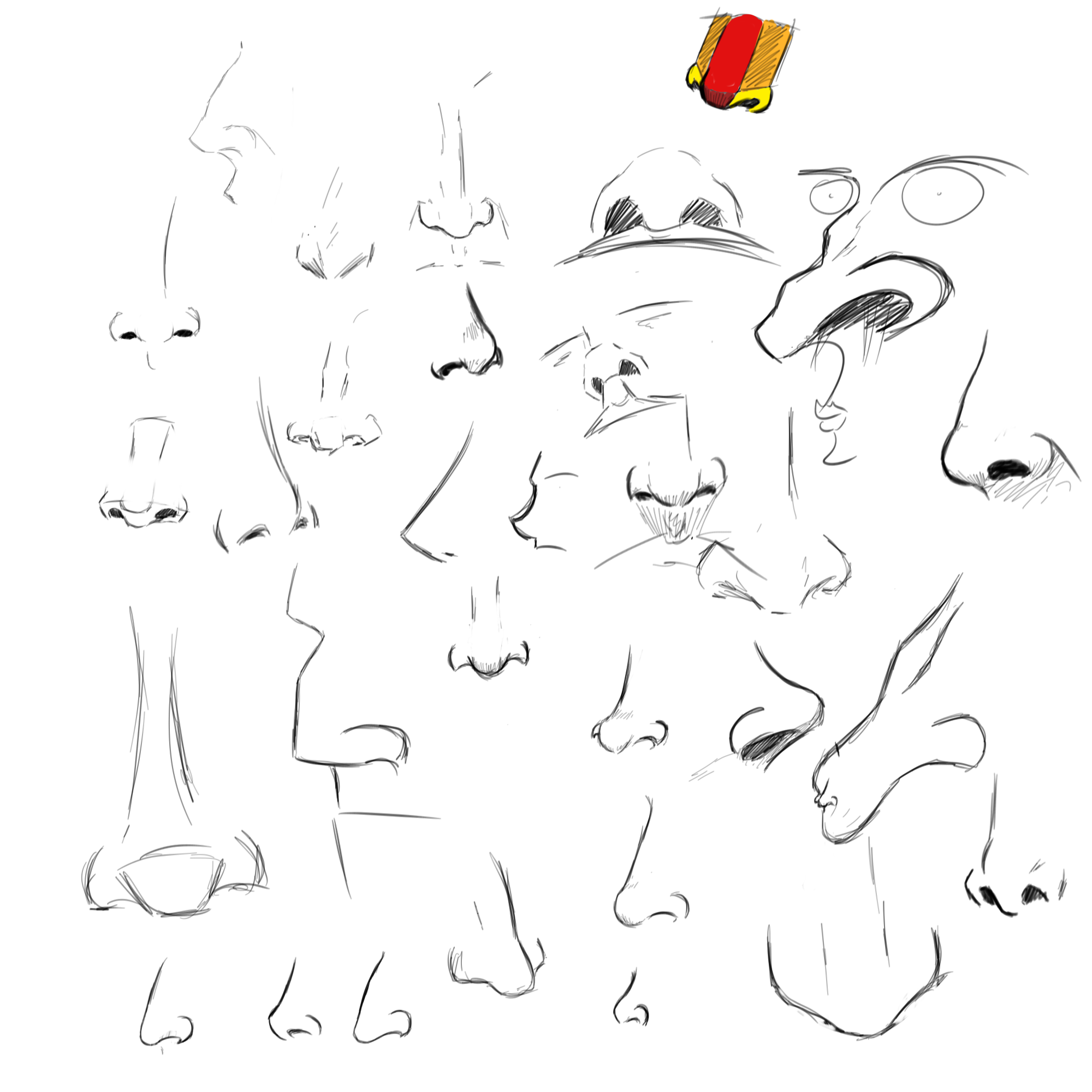 Practicing noses by Aldrakon on DeviantArt