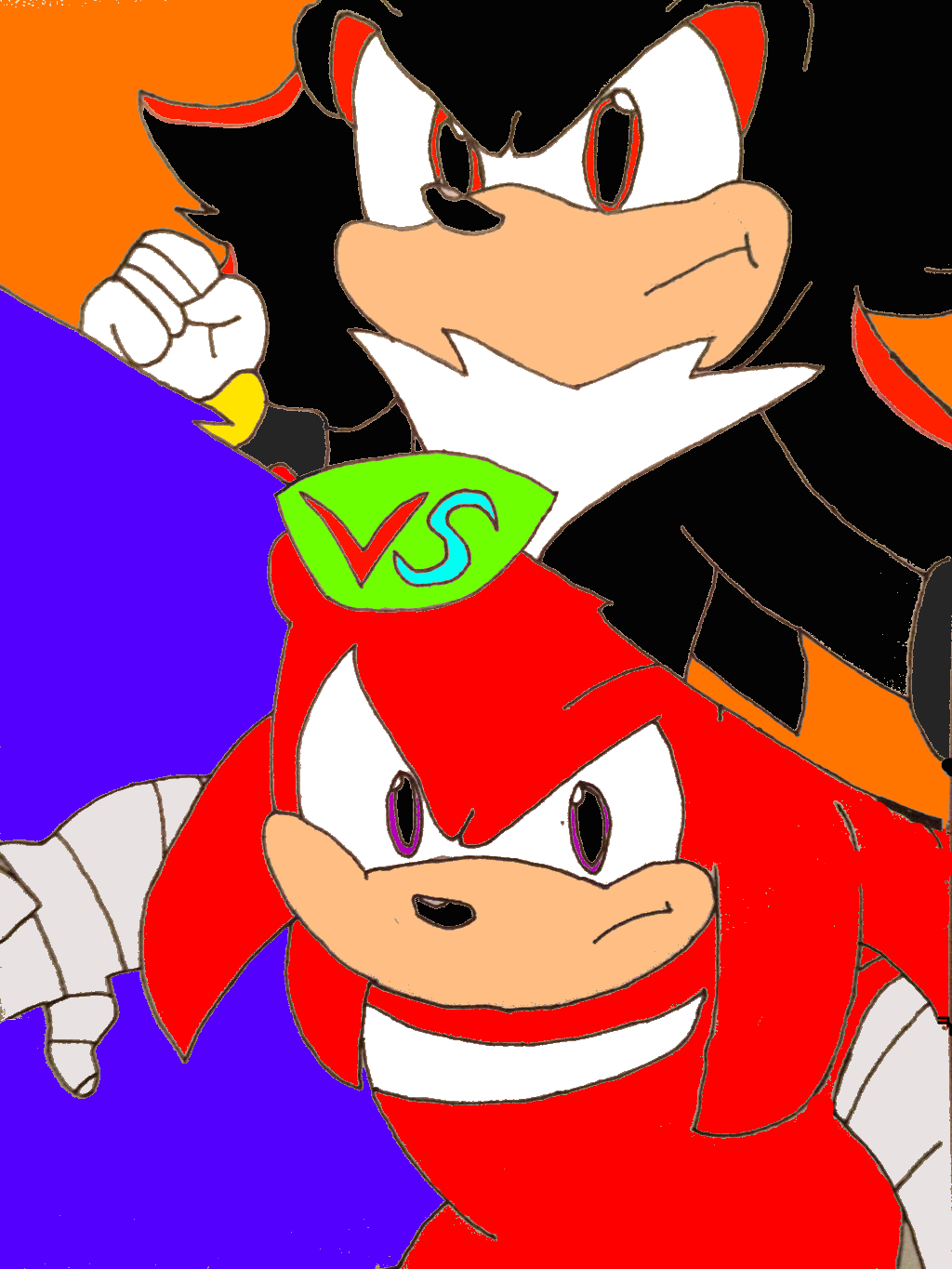 Shadow vs Knuckles by SuperMegaMiner1234 on DeviantArt