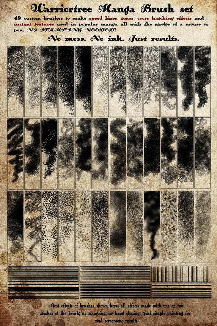 Manga Brushes Teaser Final by trashpandadeluxe on DeviantArt