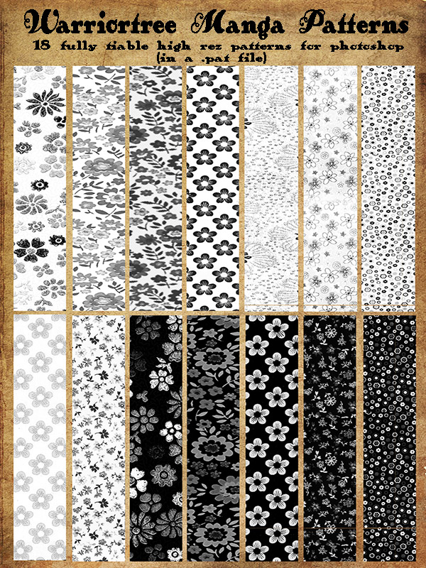 Manga Patterns TEASER by trashpandadeluxe on DeviantArt