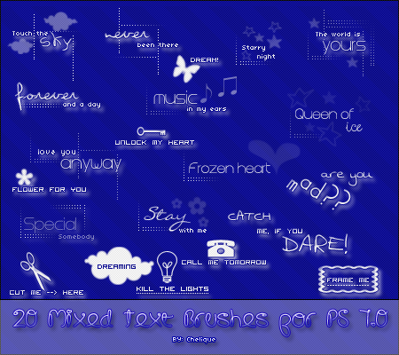 Mixed text brushes ps 7.0 by Chelique on DeviantArt