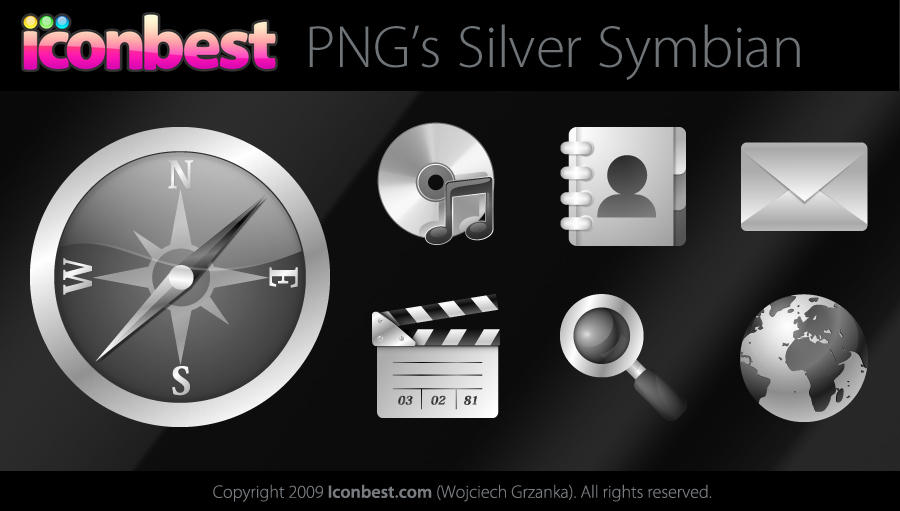 Silver Symbian Icons by voogee on DeviantArt