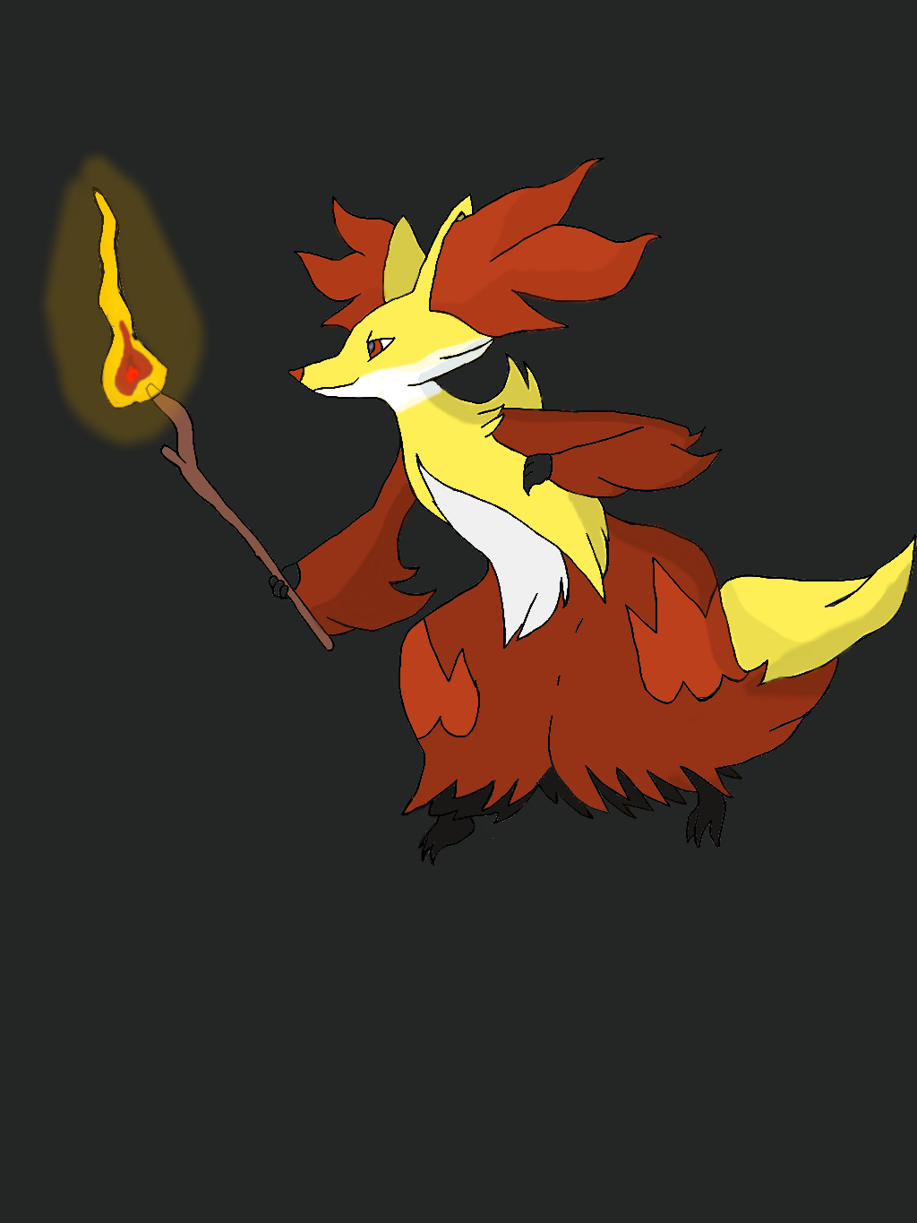Delphox by LoneRBlackWolf on DeviantArt