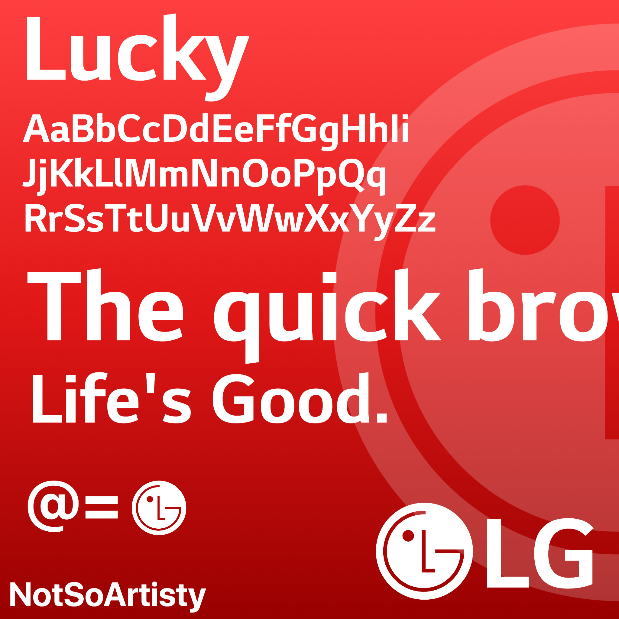 Lucky - The LG logo font. by NotSoArtisty on DeviantArt