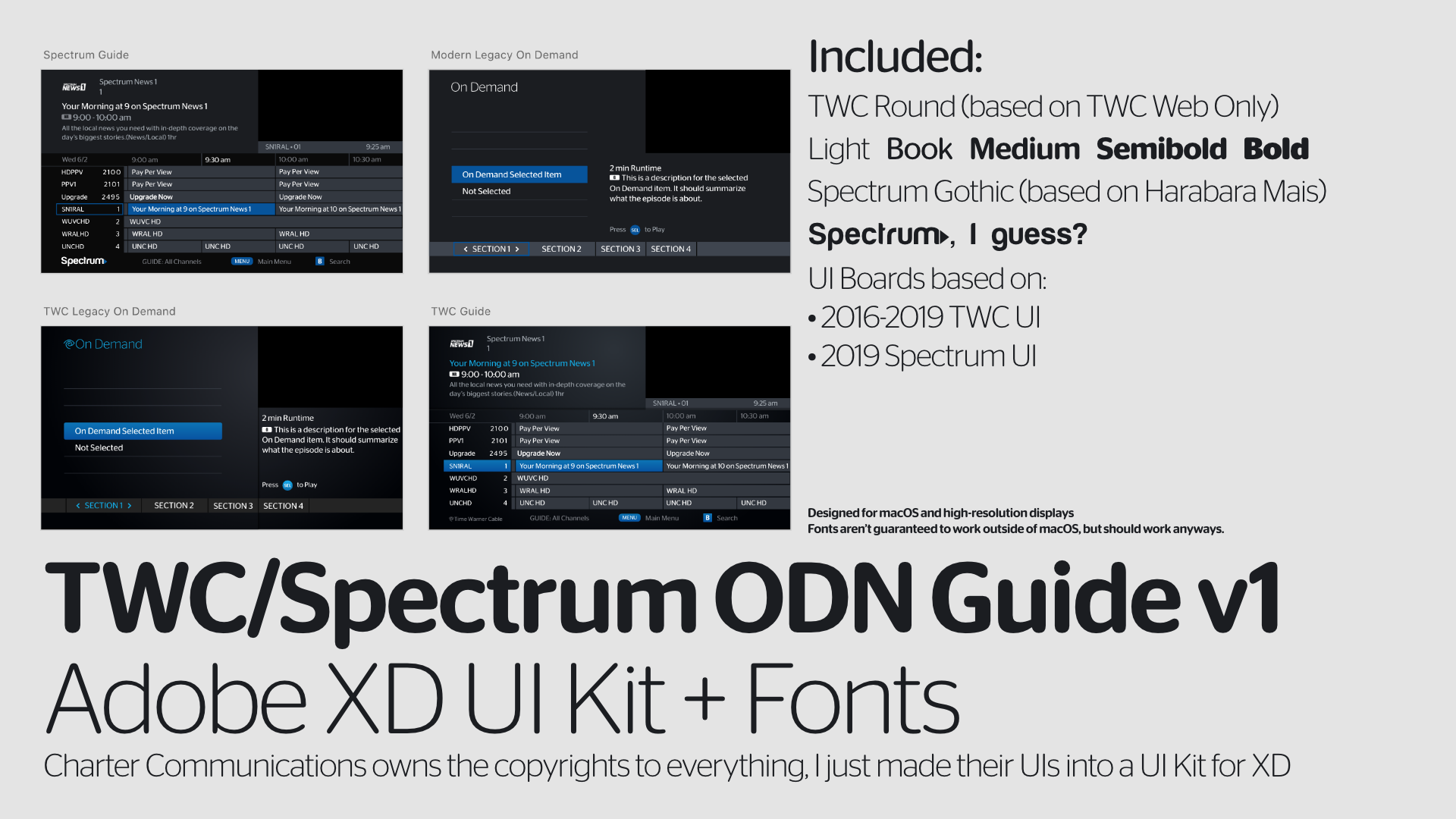 Spectrum ODN Guide UI Kit (OUTDATED! SEE DESC) by NotSoArtisty on ...