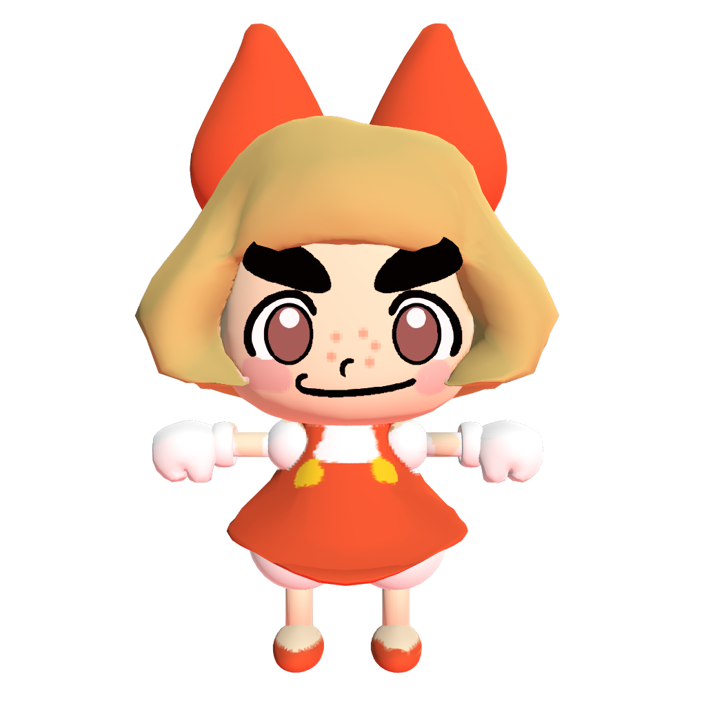 [Blender] Lulu (WarioWare) 3D Model by sugarbee908 on DeviantArt