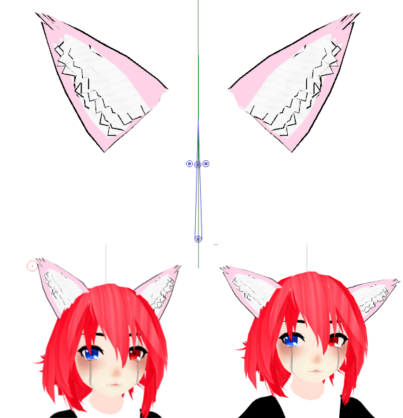 MMD Big Fluffy Ears, Low Poly by akalink2 on DeviantArt