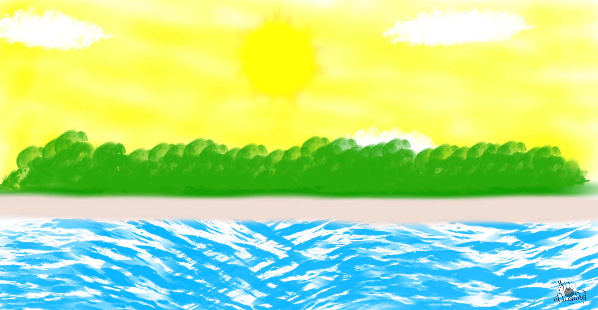 Island Paradise With Signature by SculcavantCreative on DeviantArt